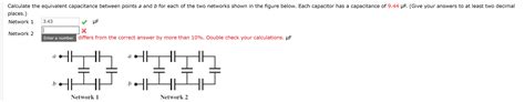 Solved Calculate The Equivalent Capacitance Between Points A Chegg