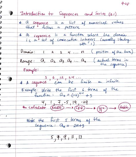 Introductions On Series And Sequence Notes 4 Tntroduchon O