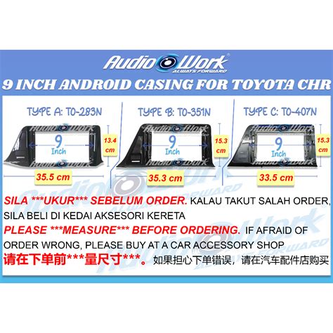 Toyota Chr 2018 2022 9 Inch Android Player Casing Uv Black Shopee Philippines