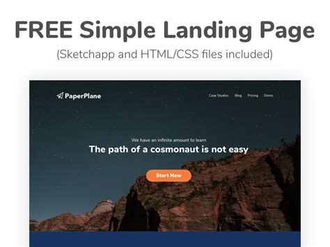 Responsive Landing Page Sketch And HTML CSS Files Included By Angga