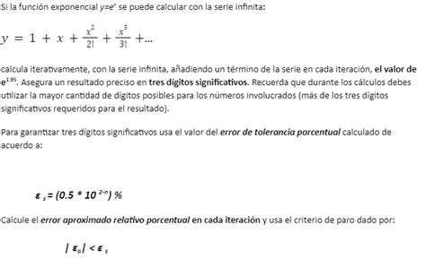 Solved εs05102 Ncalcule El Error Aproximado Relativo