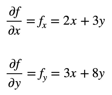 Partial Derivative Examples