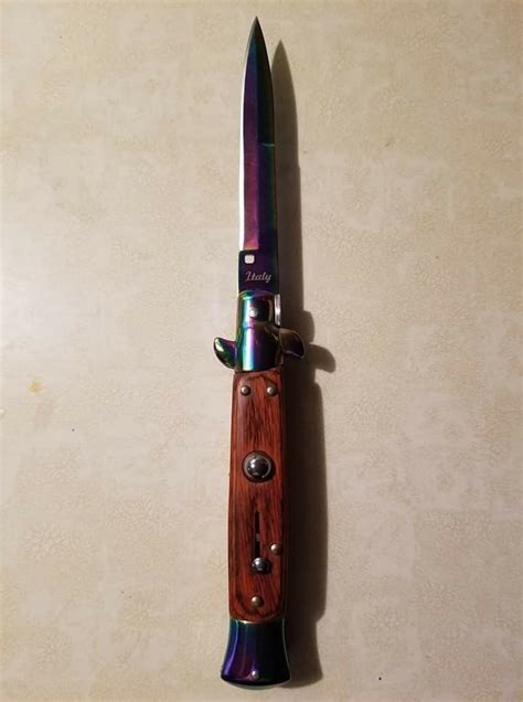 Godfather Stiletto Automatic Knife Classic Switchblade Rosewood Artofit