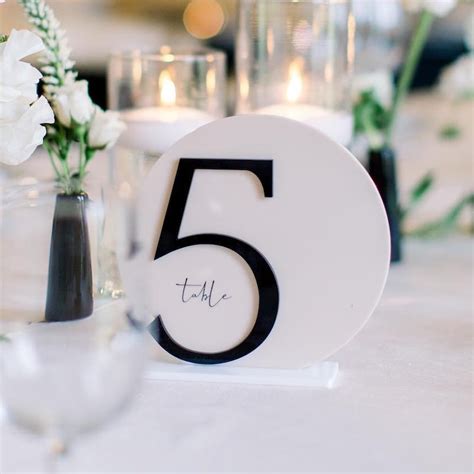 Circle Table Numbers Etsy