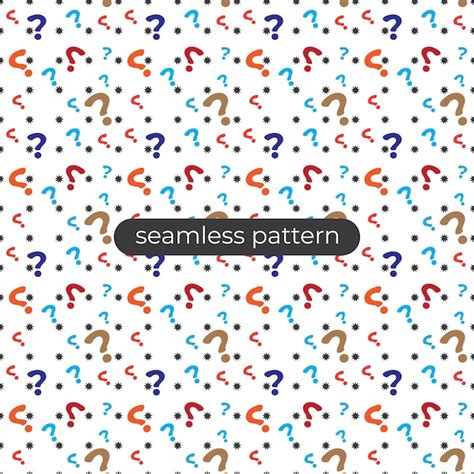 Premium Vector Question Mark Design Background With Seamless Patern Style