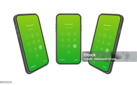 Screen Lock Authentication Password Smartphone Background Template Illustration Of Phone Id