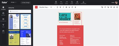 Photo Resume Builder Design Outstanding Professional Resumes Online