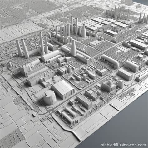 3d Factory Area Overlooking Map Stable Diffusion Online