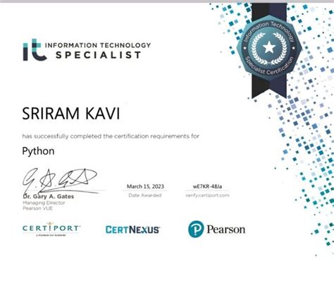 Sriram Kavi On Linkedin Hello Connectionsi Would Like To Share My Python Certificate Provided By