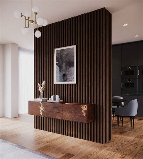 Orzech Capri Lamele Premium 3D Panele ozdobne ścienne akustyczne