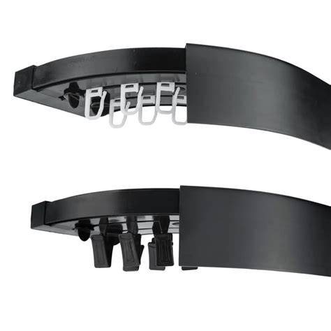 Curtain Rail Track Double Black Hooks Clips Cover Diyfixups