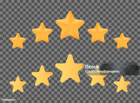 투명한 배경에 오름차순으로 배열된 5개의 황금색 별 두 세트가 우수성과 등급을 보여줍니다 벡터 일러스트 레이 션 개념에 대한 스톡 벡터 아트 및 기타 이미지 Istock