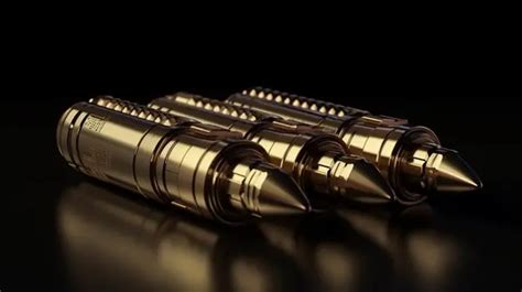 Military Ammunition Sale 3d Render Of A Machine Gun Cartridge On White