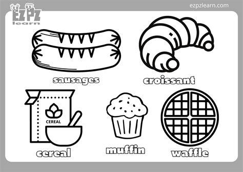 Breakfast Coloring Pages