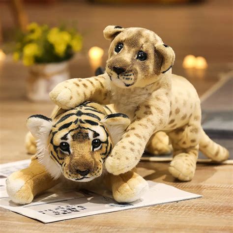 Shop Realistic Tiger Lion And Leopard Plush Pillownap™