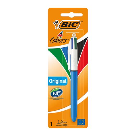 Bic 4 Colour Retractable Ballpoint Pen Blister Pk 10 8032232