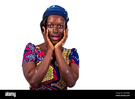 Portrait Of A Beautiful Surprised Young Woman Wearing Traditional