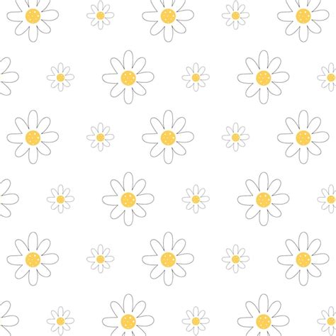 Premium Vector Daisy Pattern Background