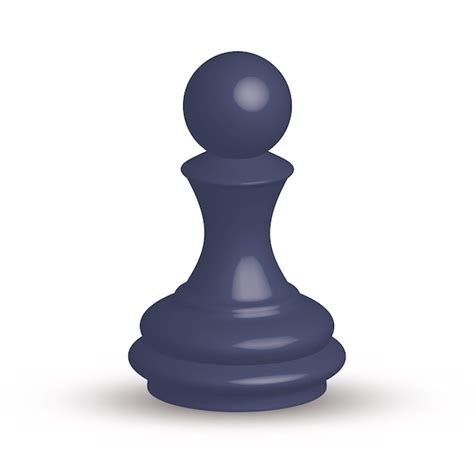 Ilustración De Vector De Pieza De Ajedrez O Peón Azul 3d Vector Premium