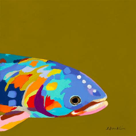 Rainbow Trout Mustard — Lori Franklin Art