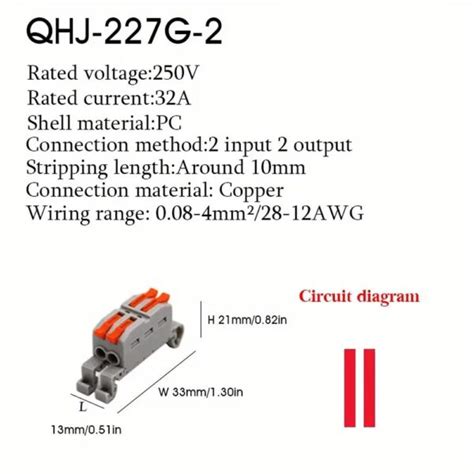 Mini Wire Electrical Quick Connectors Rail Type 2 Pins Fast Universal