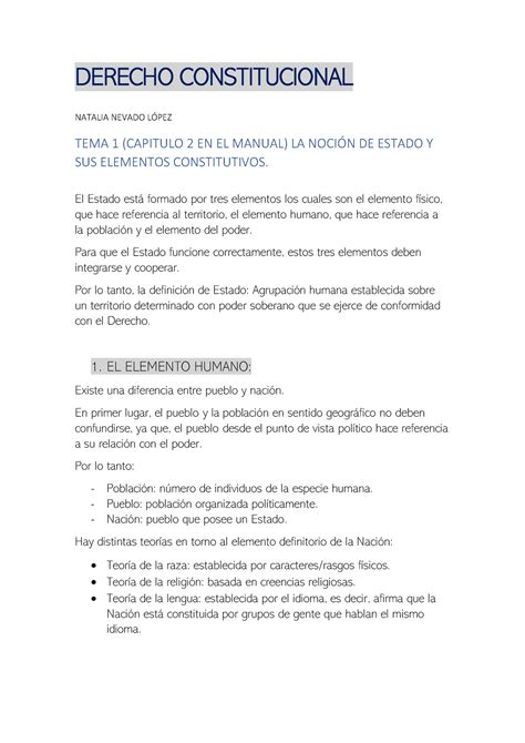 Temas 1 Y 2 Resumenes Derecho Constitucional Natalia Nevado L”pez