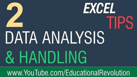 2 Data Handling And Analysis Excel Tips Youtube