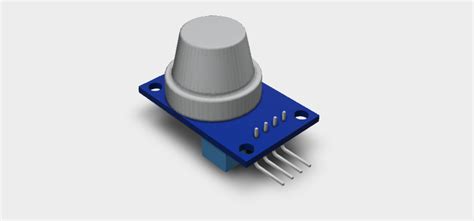 Smoke Sensor Module Mq2 3d Step File For Pcb And Cad Design Craftedtech Engineering