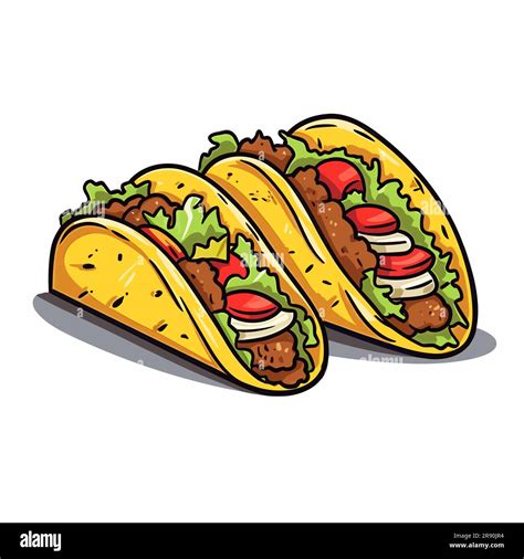 Mexican Taco Drawing