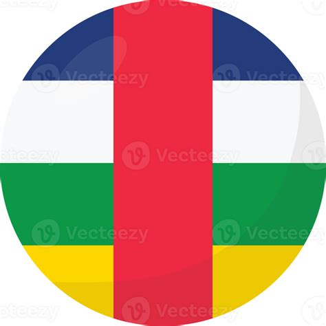 Central African Flag Circle 3d Cartoon Style 32326091 Png
