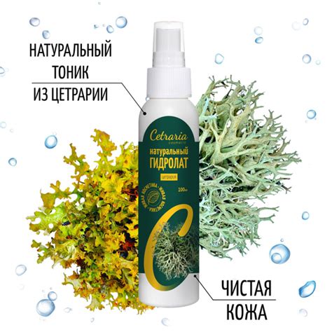 Гидролат исландского мха тоник увлажняющий спрей для лица и волос ...