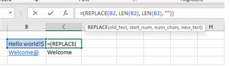 How To Replace The Last Or First Character Of The String In Excel