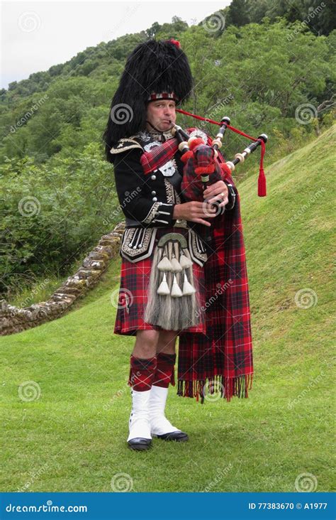 Scottish Bagpiper Editorial Image Image Of Green Europe 77383670