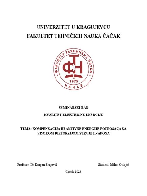 Kompenzacija Reaktivne Energije Pdf