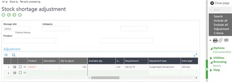 How To Resolve No Product To Adjust Error In Adjustment Of Stock Shortages Process Sage X3