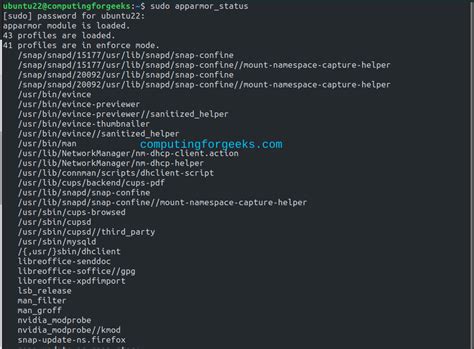 Apparmor Cheat Sheet For Linux System Administrators Computingforgeeks
