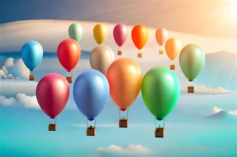 Premium Photo Balloons With The Words Balloons In The Sky