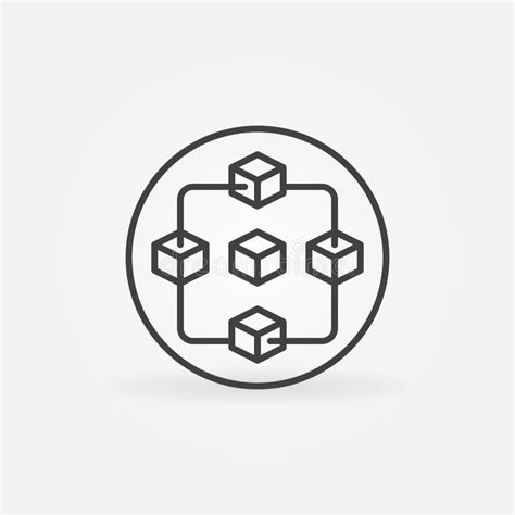 Linear Blockchain Blocks Stock Illustrations Linear Blockchain