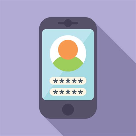 Phone Password Protection Icon Flat Vector Personal Login 20248714 Vector Art At Vecteezy