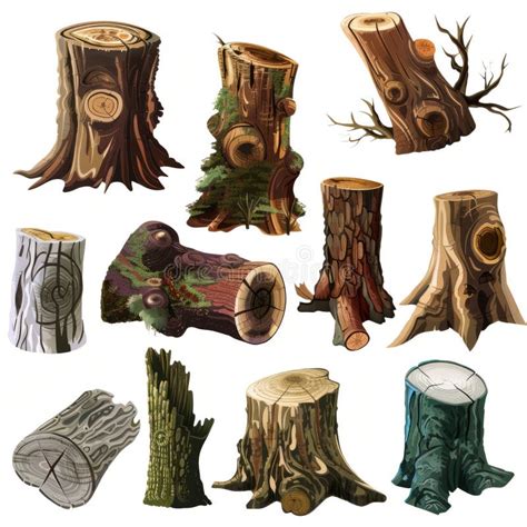 Abstract Tree Stumps Different Tree Stump Profiles Each Showcasing