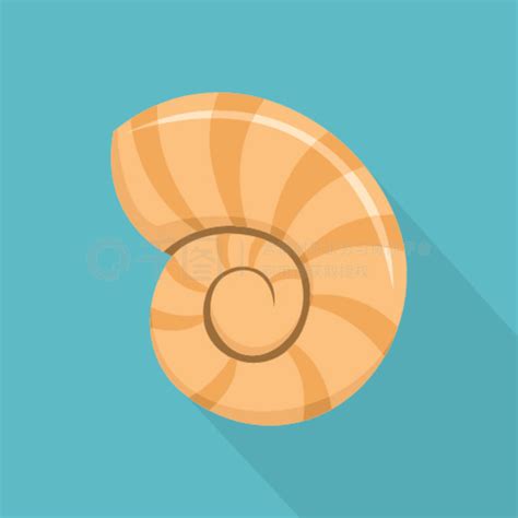 贝壳免抠元素 礁shell图标。对于网络礁壳矢量图标扁平例证。礁壳图标，平板方式 素材免费下载 500像素 Eps格式 编号41603939 千图网