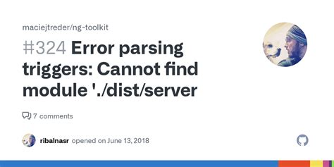 Error Parsing Triggers Cannot Find Module Dist Server Issue Maciejtreder Ng Toolkit