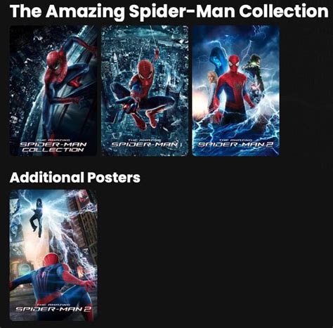 The Amazing Spider Man Collection Regular And Textless Links In Comments R Plexposters