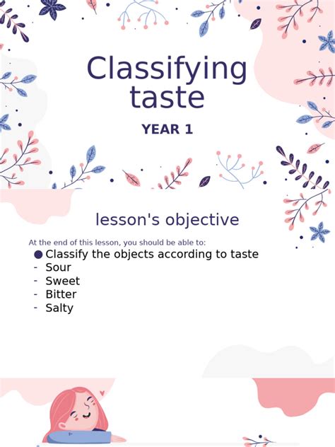 Classify Taste Pdf