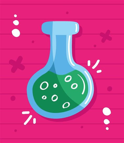Matraz De Dibujos Animados De Química