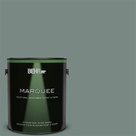 Behr Marquee 1 Gal Ppu12 16 Juniper Ash Semi Gloss Enamel Exterior
