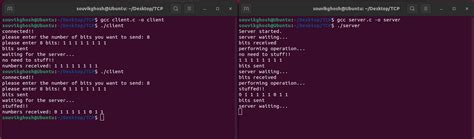 Tcp Socket Programming Single Client Bit Stuffing