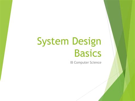 System Design Basics Ib Computer Science Ppt Download