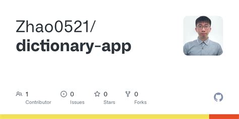 Github Zhao0521dictionary App