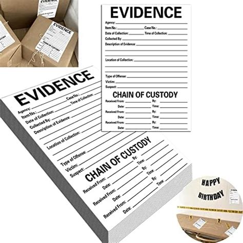 Lesnala 120pcs Evidence Label Sticker Self Adhesive Tags